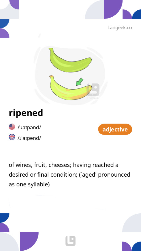 Definition & Meaning of "Ripened" | Picture Dictionary