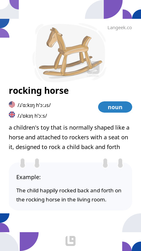 Definition & Meaning of "Rocking horse" | Picture Dictionary
