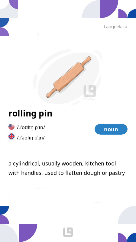 Definition & Meaning of "Rolling pin" | LanGeek
