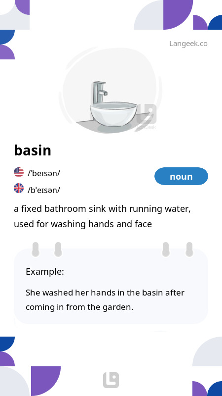 Definition & Meaning of "Basin" | Picture Dictionary