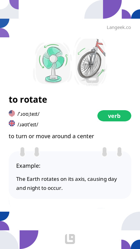 Definition & Meaning of "Rotate" | Picture Dictionary