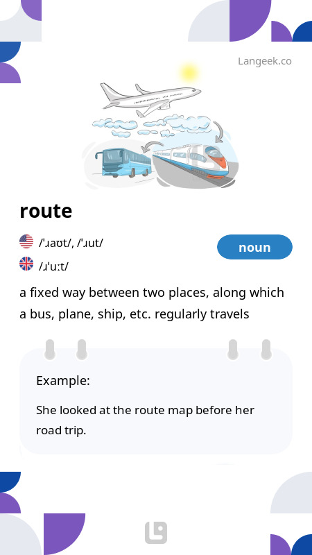Definition & Meaning of "Route" | Picture Dictionary