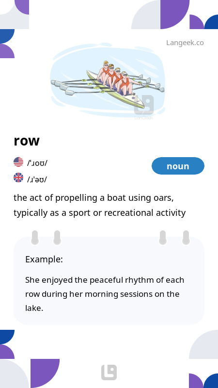 Definition & Meaning of "Row" | Picture Dictionary