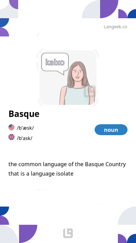 Definition & Meaning of "Basque" | LanGeek