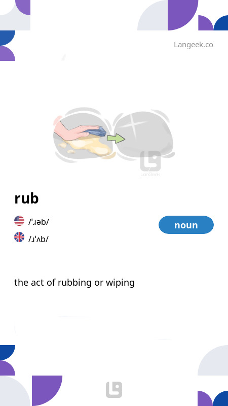 Definition & Meaning of "Rub" | Picture Dictionary