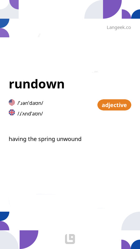 Definition & Meaning of "Rundown" | Picture Dictionary