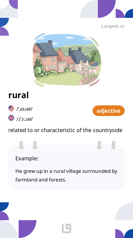 Definition & Meaning of "Rural" | LanGeek