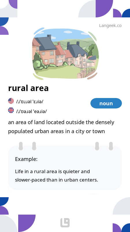 Definition & Meaning of "Rural area" | Picture Dictionary