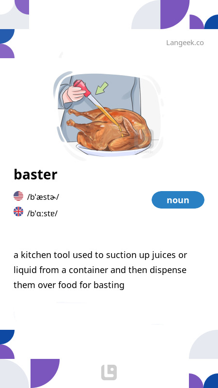 Definition & Meaning of "Baster" | Picture Dictionary