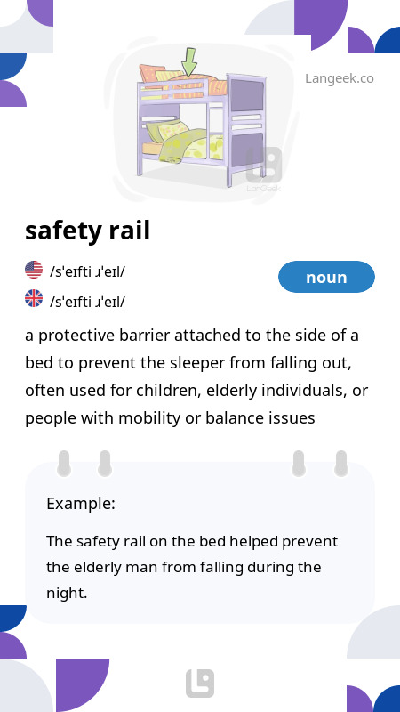 Definition & Meaning of "Safety rail" | Picture Dictionary