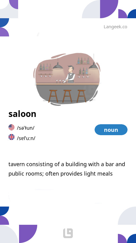 Definition & Meaning of "Saloon" | Picture Dictionary