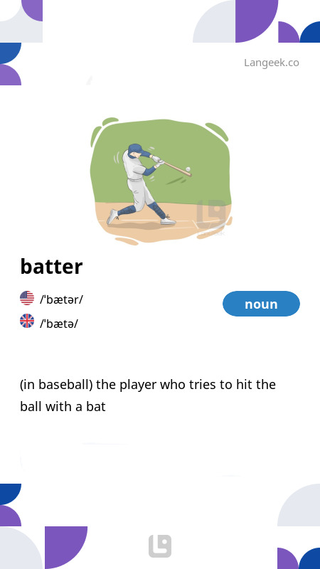 Definition & Meaning of "Batter" | LanGeek