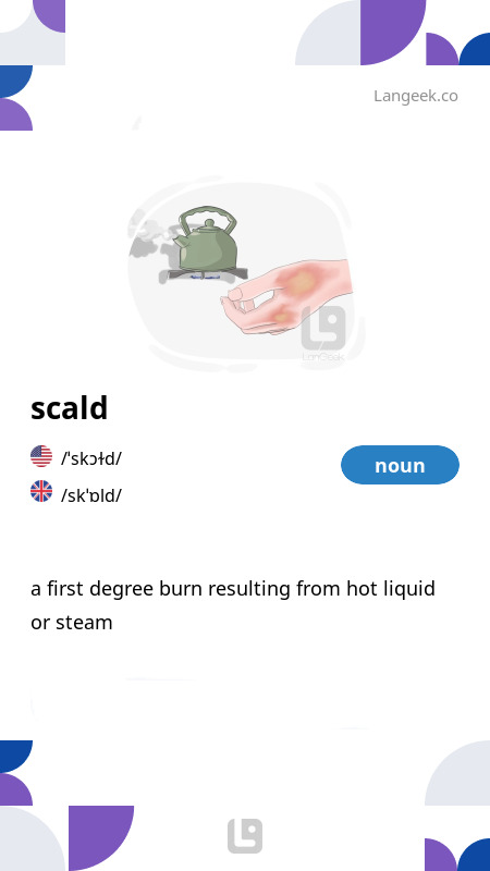 Definition & Meaning of "Scald" | Picture Dictionary