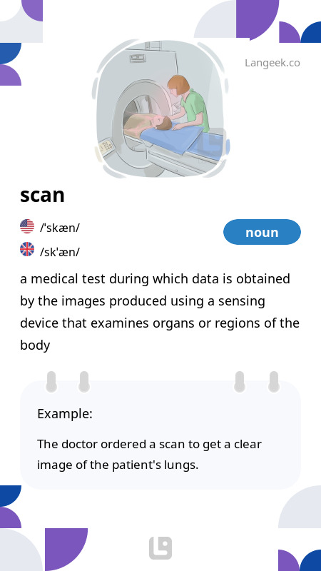 Definition & Meaning of "Scan" | Picture Dictionary