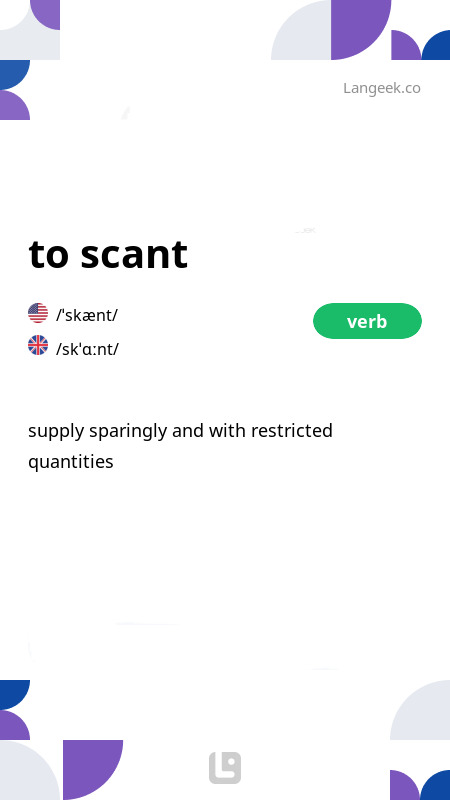 Definition & Meaning of "Scant" | Picture Dictionary