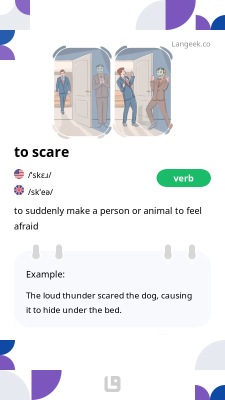 Definition & Meaning of "Scare" | LanGeek