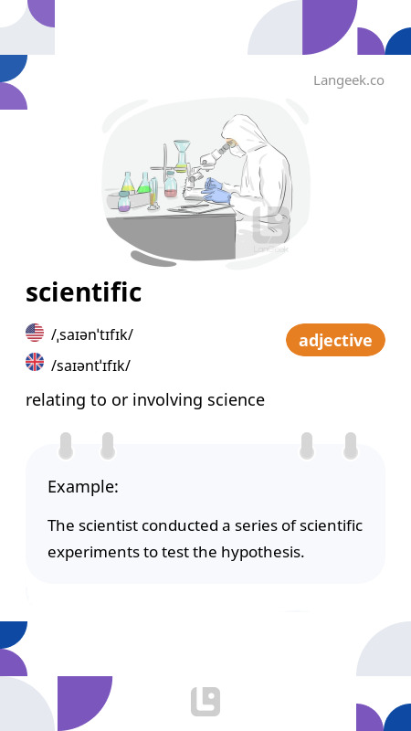 Definition & Meaning of "Scientific" | Picture Dictionary