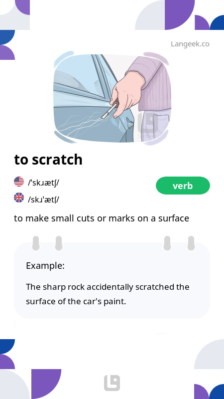 Definition & Meaning of "Scratch" | Picture Dictionary