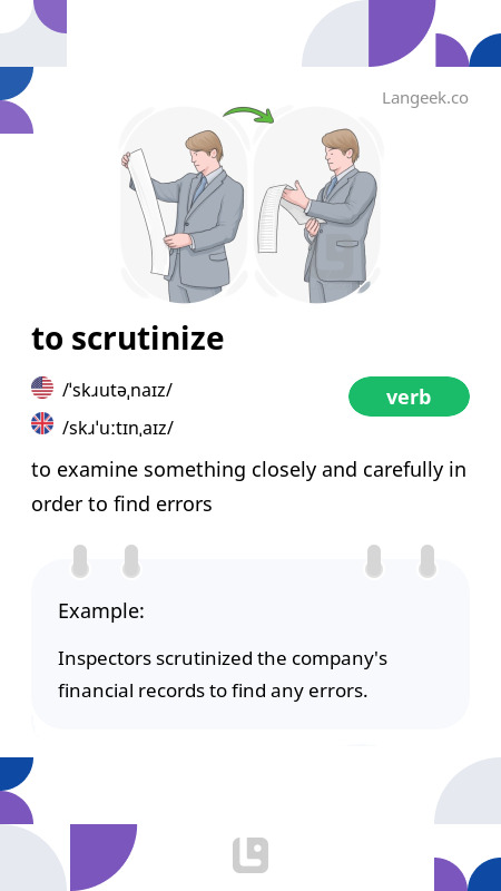 Definition & Meaning of "Scrutinize" | Picture Dictionary