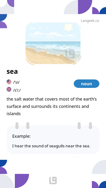 Definition & Meaning of "Sea" | Picture Dictionary
