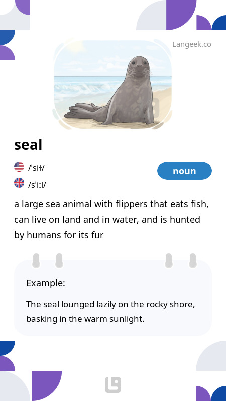 Definition & Meaning of "Seal" | Picture Dictionary