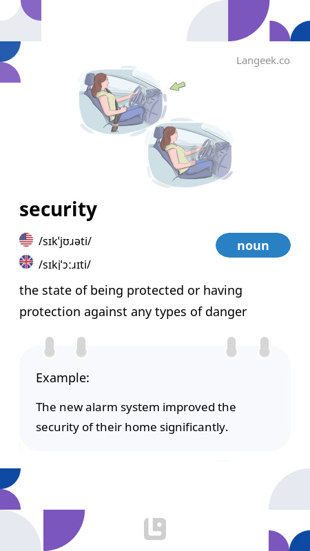 Definition & Meaning of "Security" | Picture Dictionary