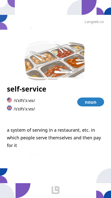Definition & Meaning of "Self-service" | Picture Dictionary