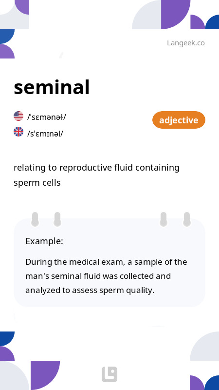 Definition & Meaning of "Seminal" | LanGeek