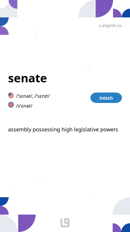 Definition & Meaning of "Senate" | LanGeek