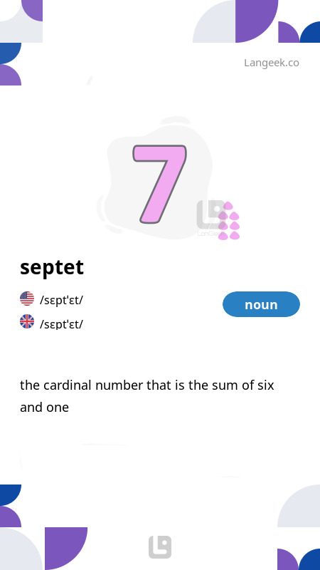 Definition & Meaning of "Septet" | Picture Dictionary
