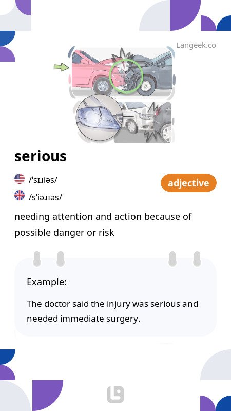 Definition & Meaning of "Serious" | Picture Dictionary