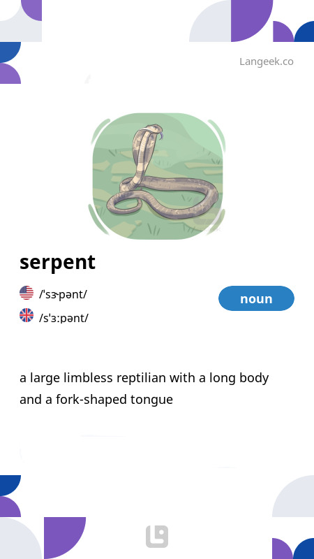 Definition & Meaning of "Serpent" | Picture Dictionary