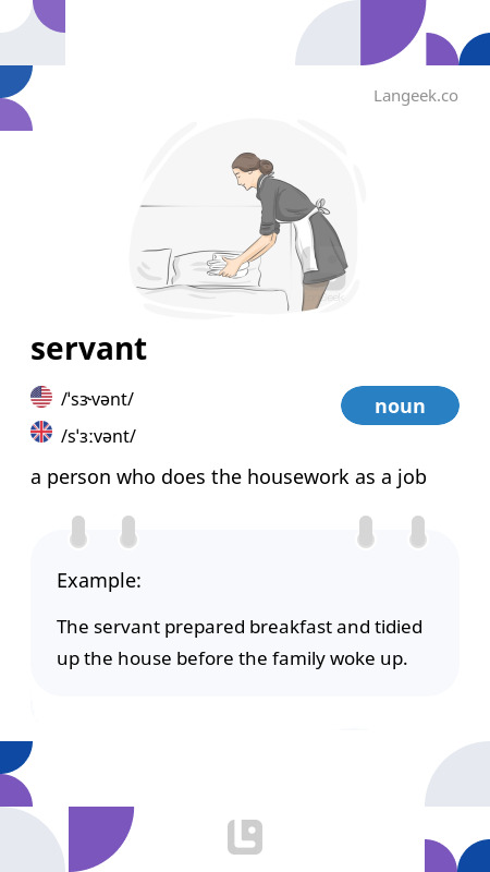 Definition & Meaning of "Servant" | Picture Dictionary