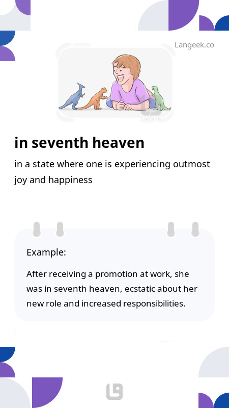 Definition & Meaning of "In seventh heaven" | Picture Dictionary