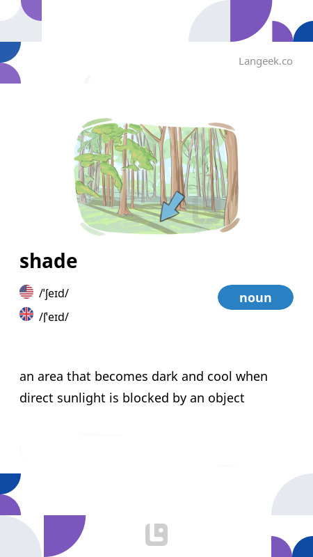Definition & Meaning of "Shade" | Picture Dictionary