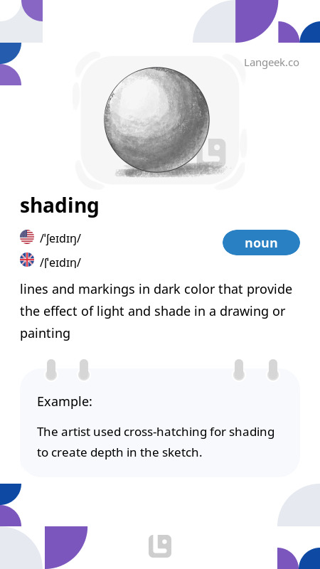 Definition & Meaning of "Shading" | Picture Dictionary
