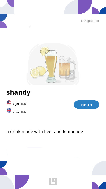 Definition & Meaning of "Shandy" | LanGeek