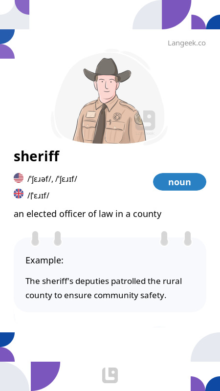 Definition & Meaning of "Sheriff" | LanGeek