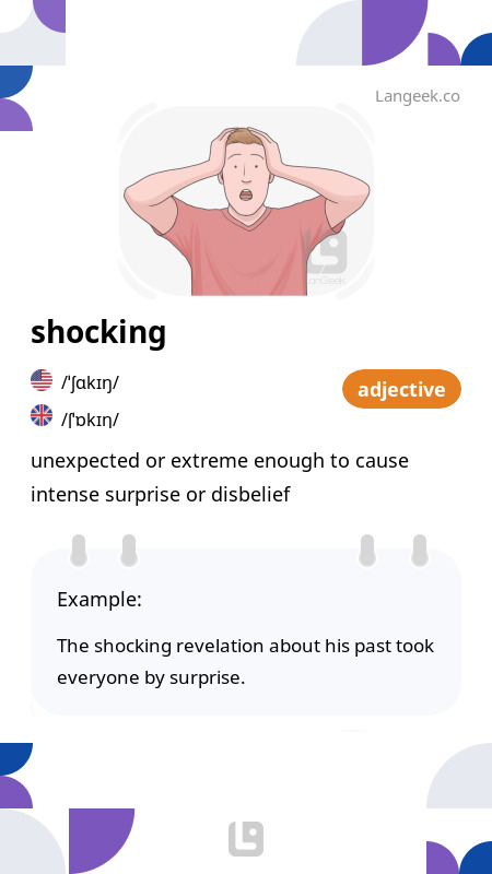 Definition & Meaning of "Shocking" | LanGeek