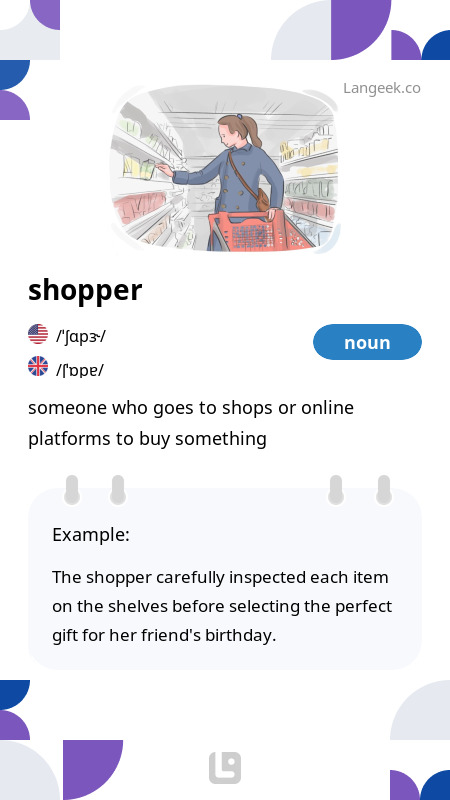 Definition & Meaning of "Shopper" | Picture Dictionary