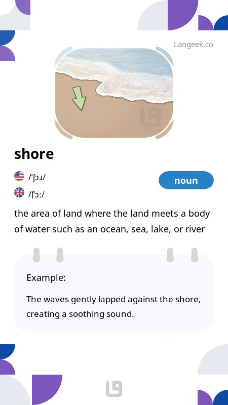 Definition & Meaning of "Shore" | Picture Dictionary