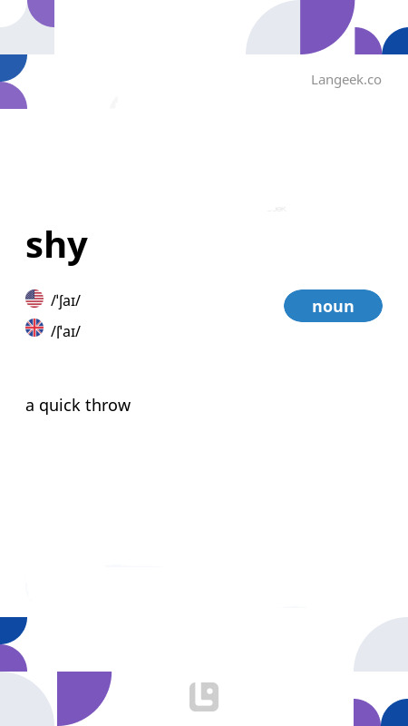 Definition & Meaning of "Shy" | Picture Dictionary