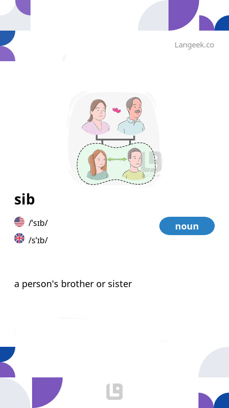 Definition & Meaning of "Sib" | Picture Dictionary