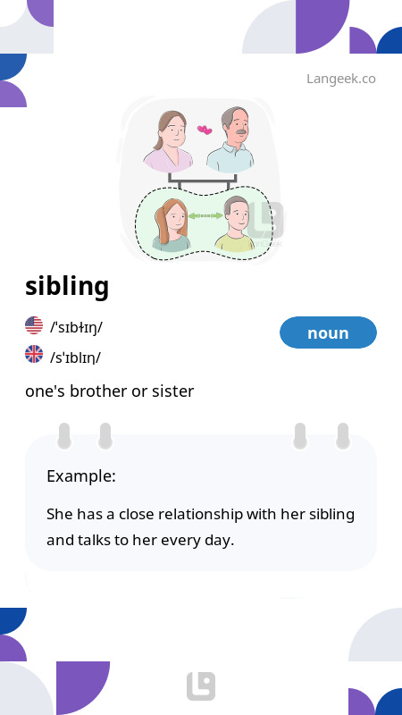 Definition & Meaning of "Sibling" | Picture Dictionary