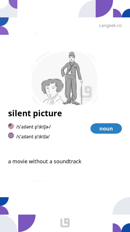 Definition & Meaning of "Silent picture" | Picture Dictionary