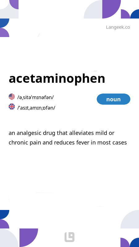 Definition & Meaning of "Acetaminophen" | Picture Dictionary