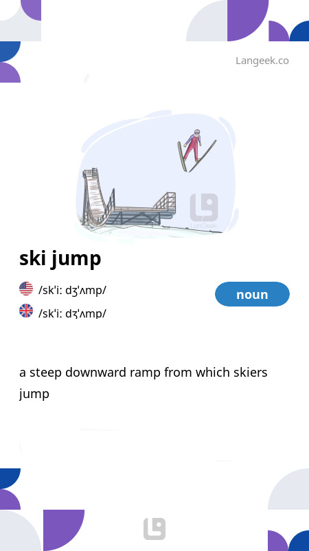 Definition & Meaning of "Ski jump" | Picture Dictionary