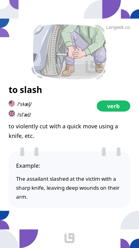 Definition & Meaning of "Slash" | Picture Dictionary
