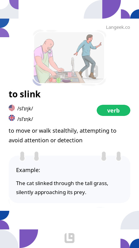 Definition & Meaning of "Slink" | Picture Dictionary