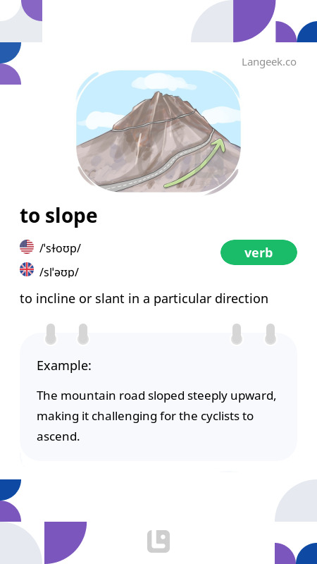 Definition & Meaning of "Slope" | Picture Dictionary
